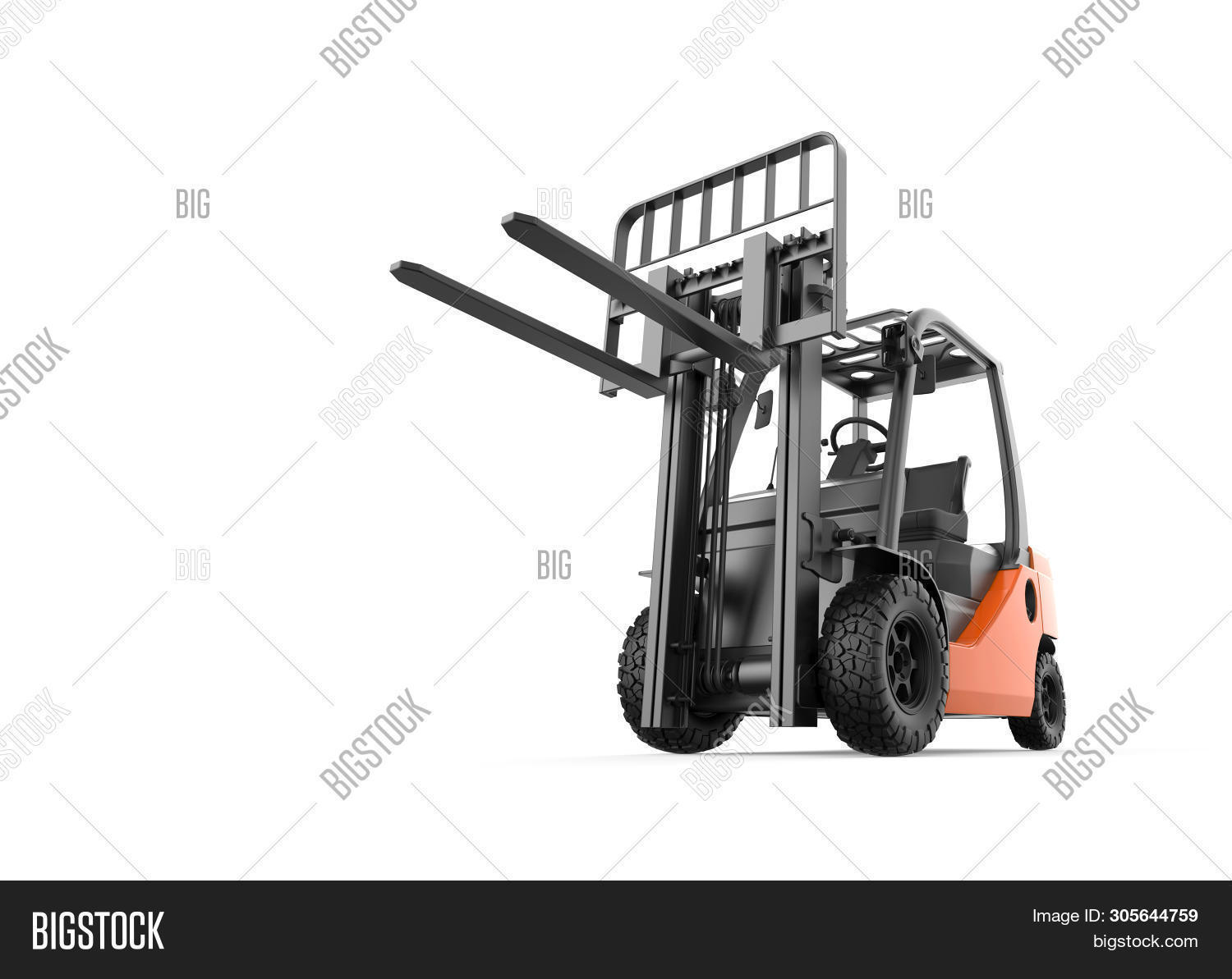 Forklift Isolated On Image & Photo (Free Trial) | Bigstock