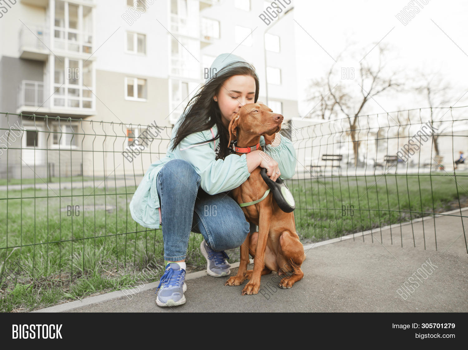 Female Owner Hugs Dog Image & Photo (Free Trial) | Bigstock