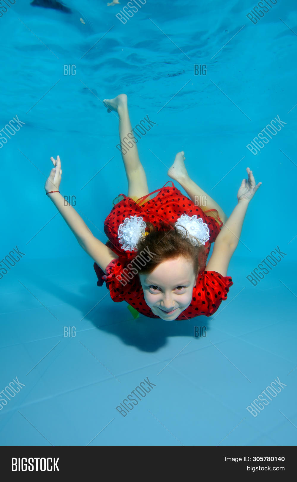 Little Girl Diving Image & Photo (Free Trial) | Bigstock