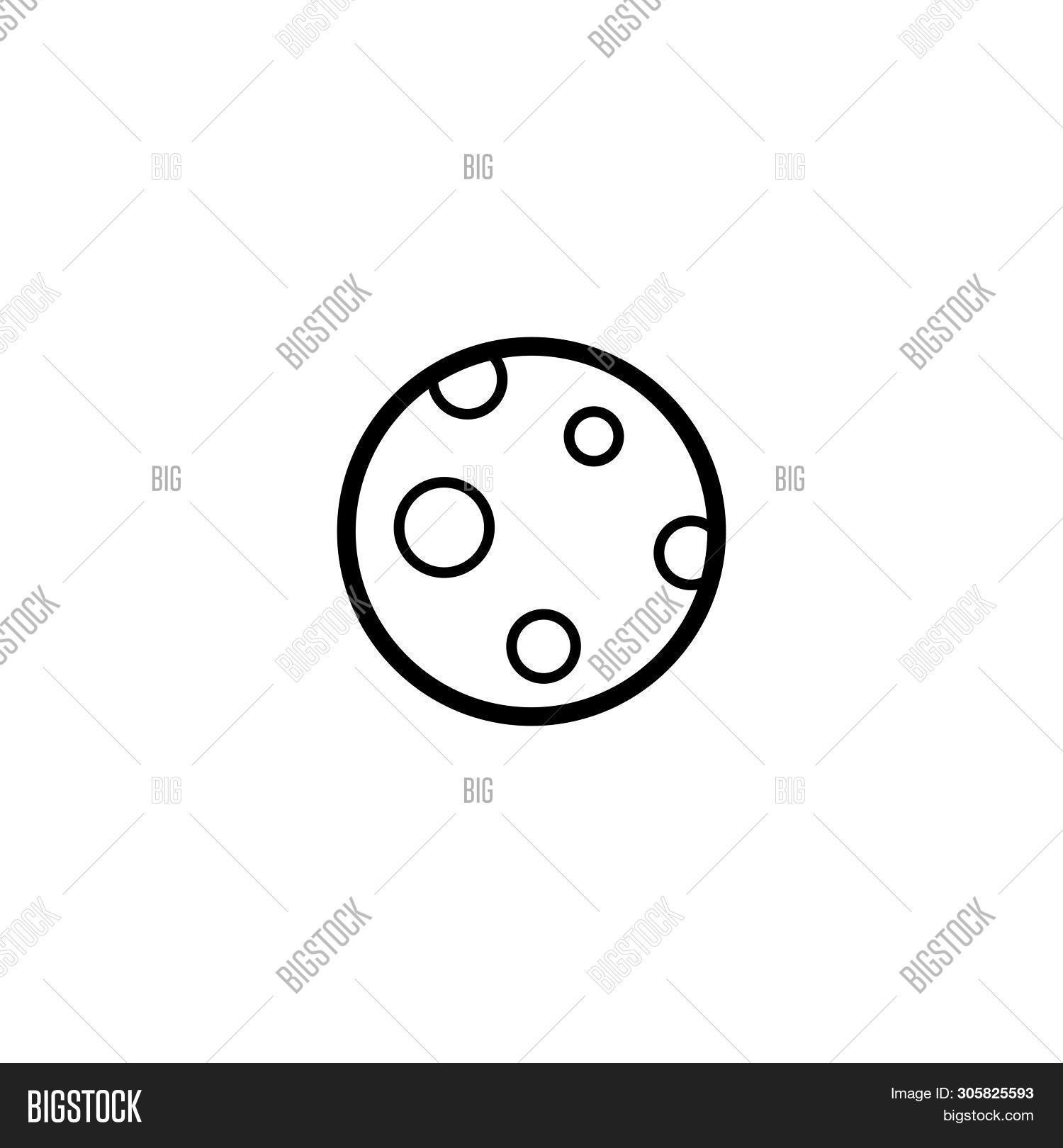 Full Moon Outline Icon Image & Photo (Free Trial) | Bigstock