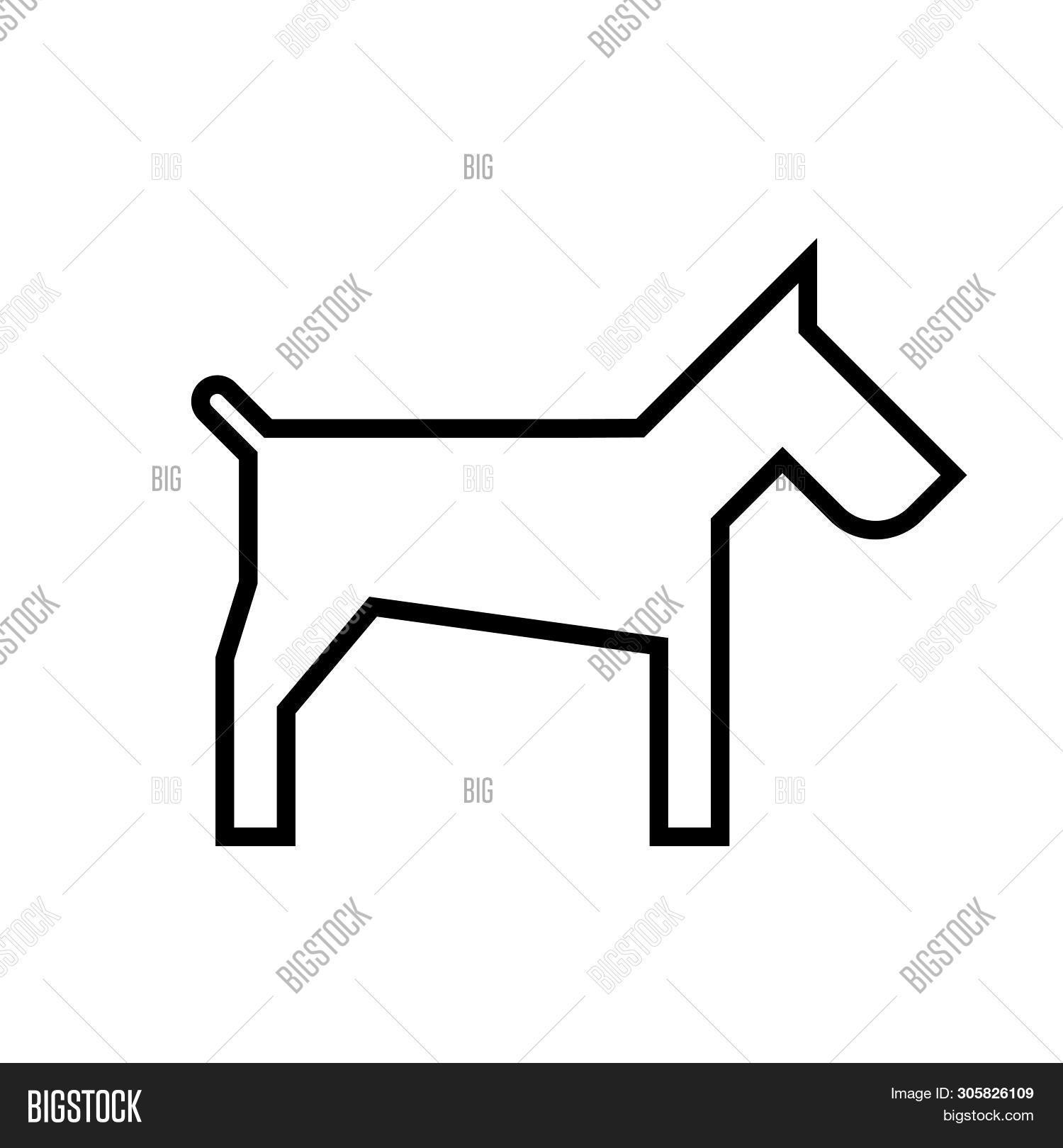 Dog Outline Simple Image & Photo (Free Trial) | Bigstock