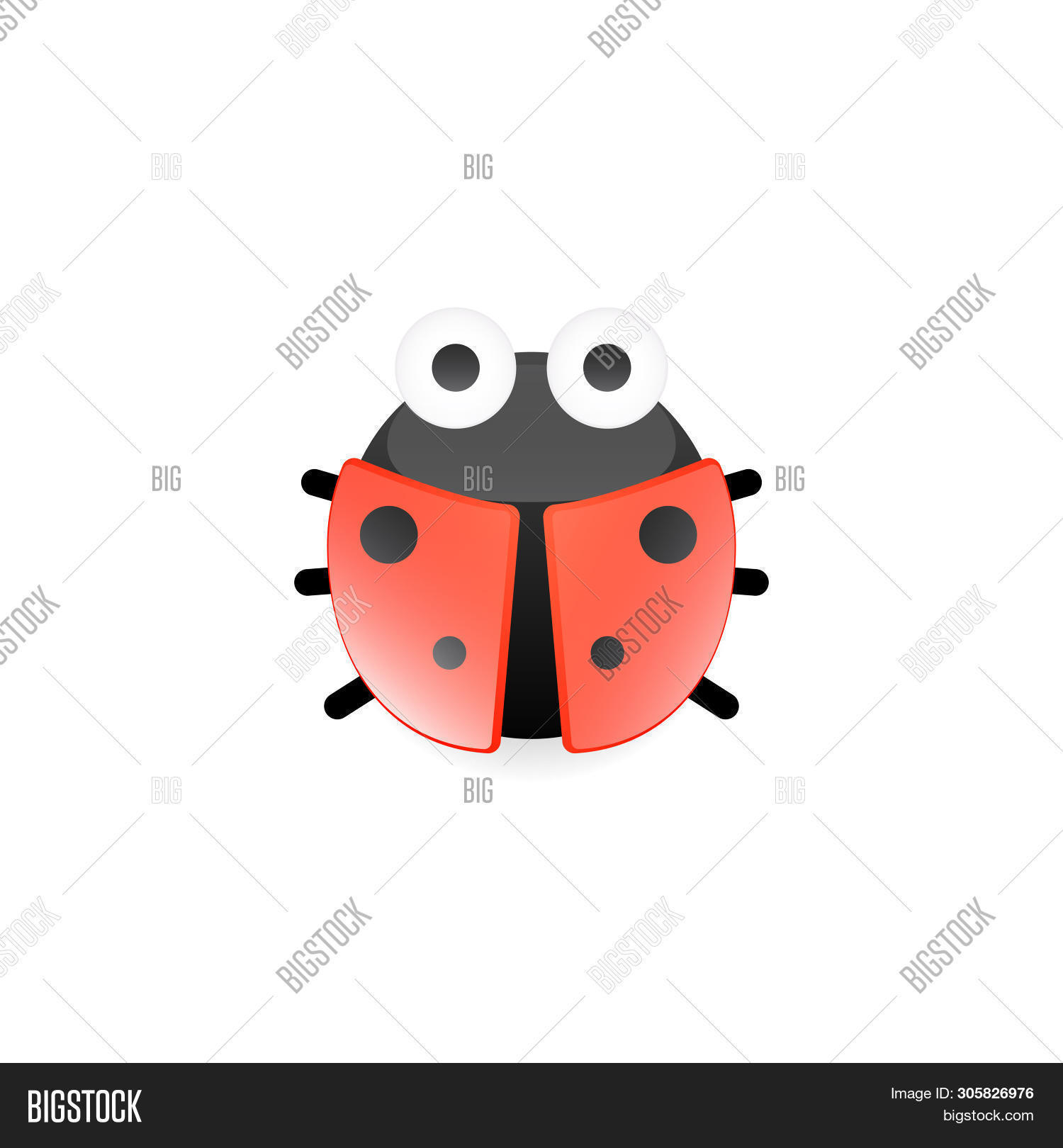Cartoon Ladybug Icon. Image & Photo (Free Trial) | Bigstock