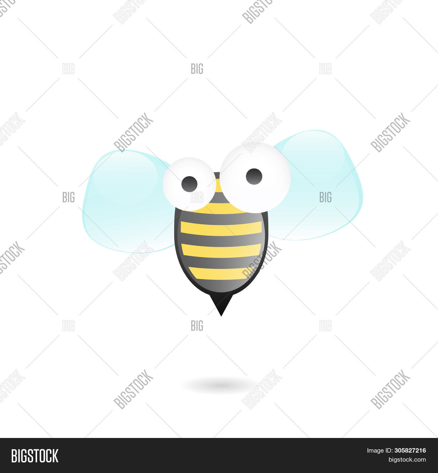Cartoon Bee Icon. Image & Photo (Free Trial) | Bigstock