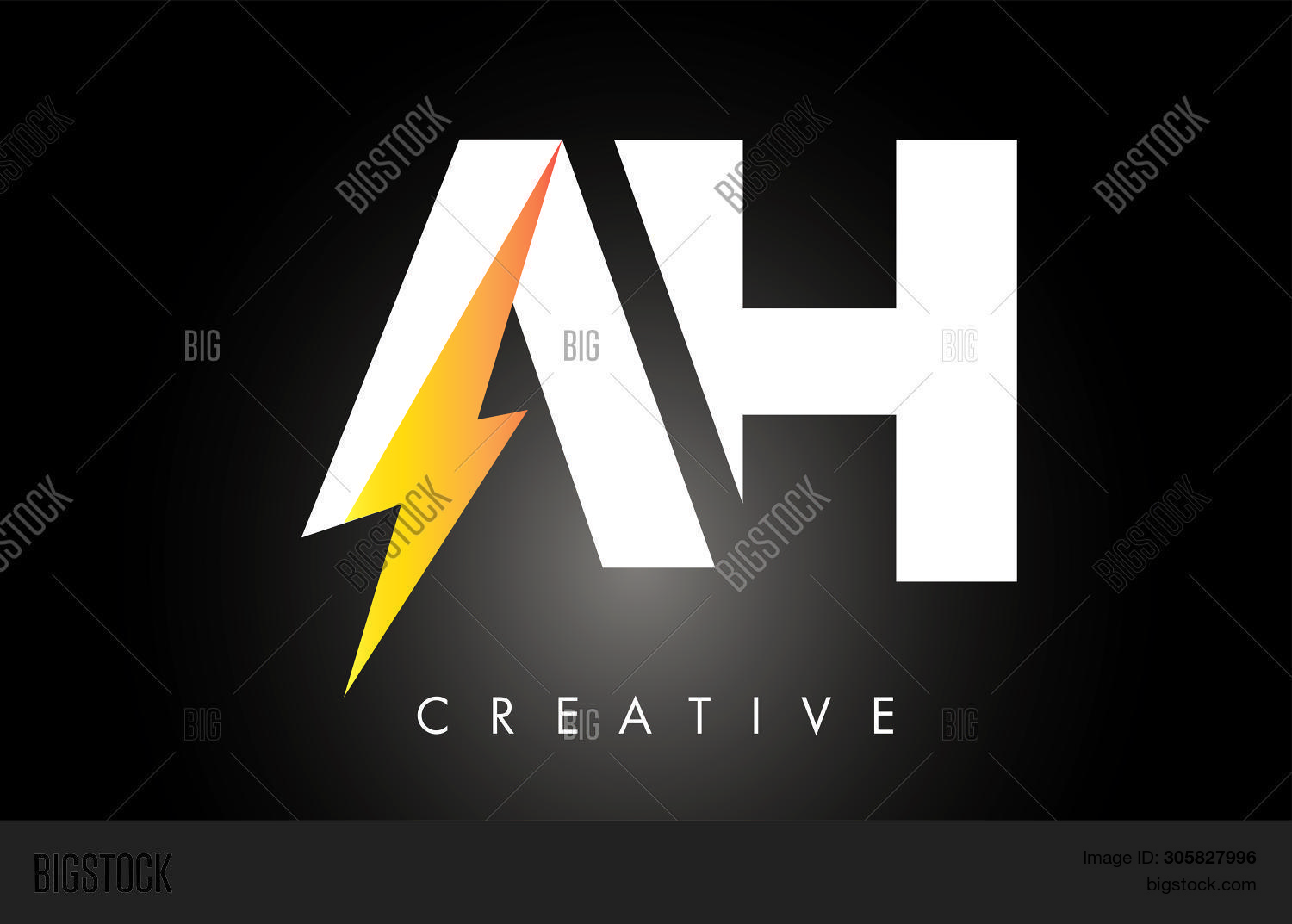 Ah Letter Logo Design Vector & Photo (Free Trial) | Bigstock