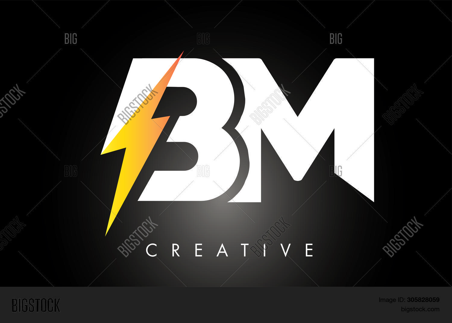 Bm Letter Logo Design Vector & Photo (Free Trial) | Bigstock