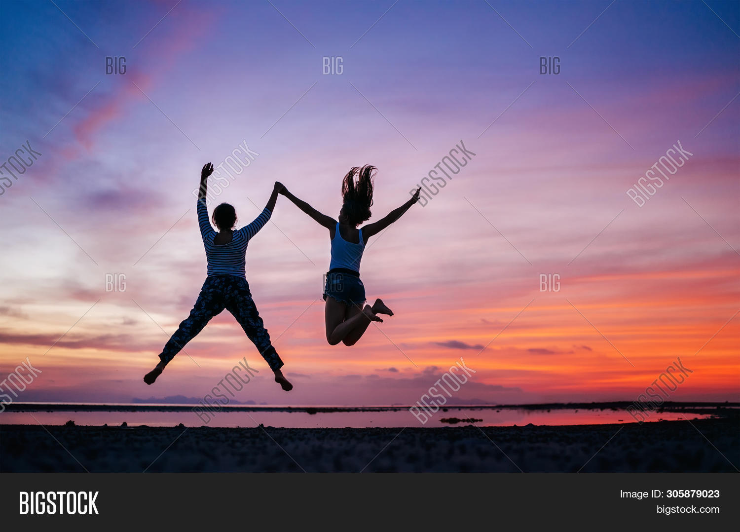 Two Running Jumping Image & Photo (Free Trial) | Bigstock