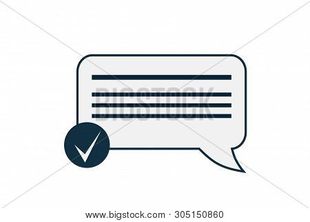Checked Message Icon Vector & Photo (Free Trial) | Bigstock