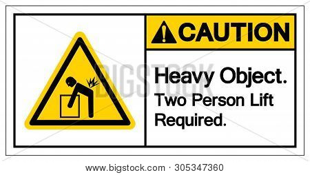 Caution Heavy Object Vector & Photo (Free Trial) | Bigstock