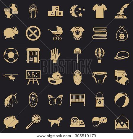 Preschool Icons Set. Vector & Photo (Free Trial) | Bigstock