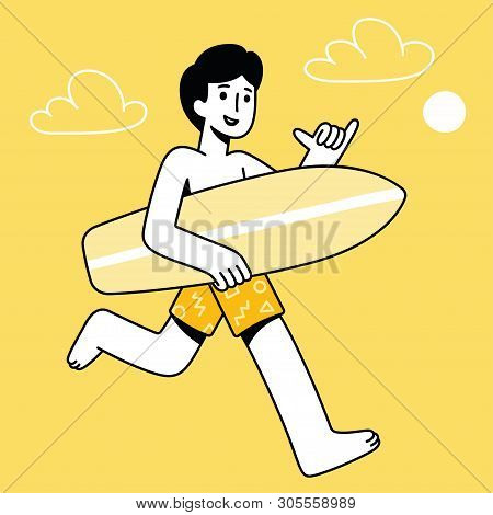 Cartoon Surfer Dude Vector & Photo (Free Trial) | Bigstock