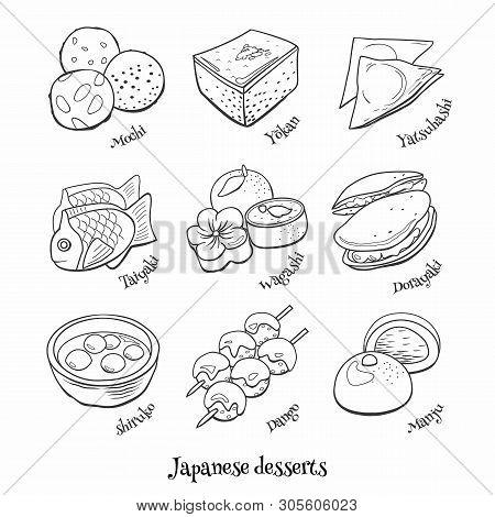 Doodle Set Japanese Vector & Photo (Free Trial) | Bigstock