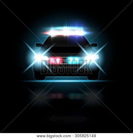 Police Car Headlights Vector & Photo (Free Trial) | Bigstock
