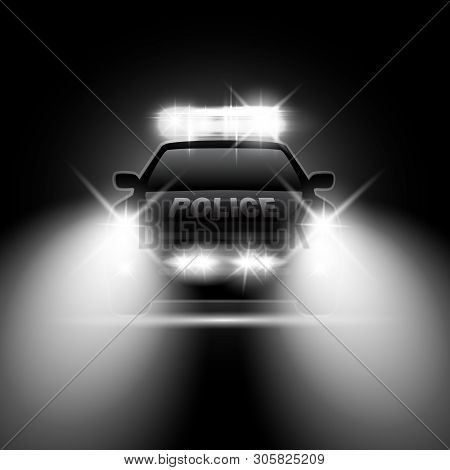 Police Car Headlights Vector & Photo (Free Trial) | Bigstock