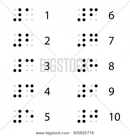 Braille Number Set. Image & Photo (Free Trial) | Bigstock