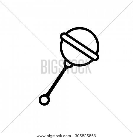 Baby Rattle Outline Image & Photo (Free Trial) | Bigstock