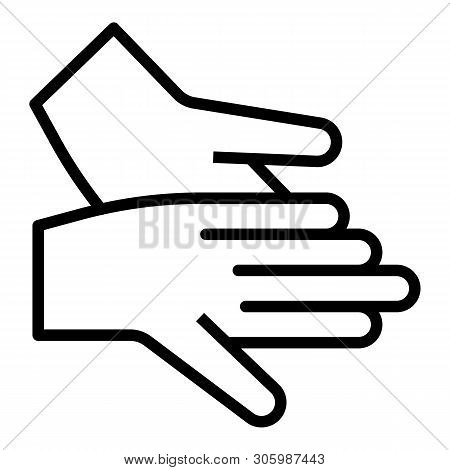 Hands Icon. Outline Vector & Photo (Free Trial) | Bigstock