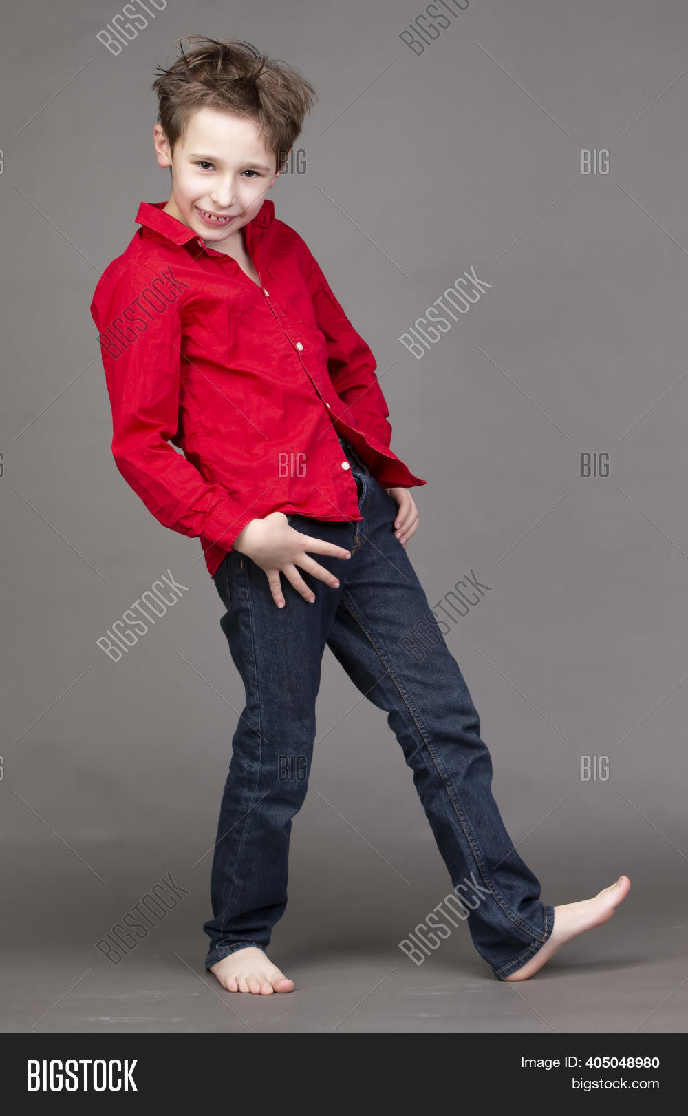 Handsome Boy Red Shirt Image & Photo (Free Trial) | Bigstock