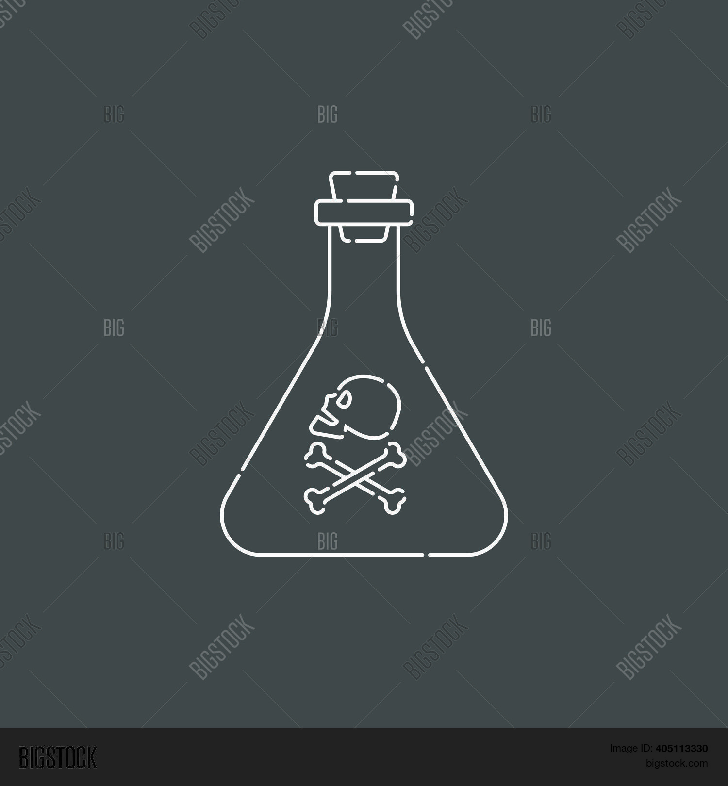 Flask Poison Skull Vector & Photo (Free Trial) | Bigstock