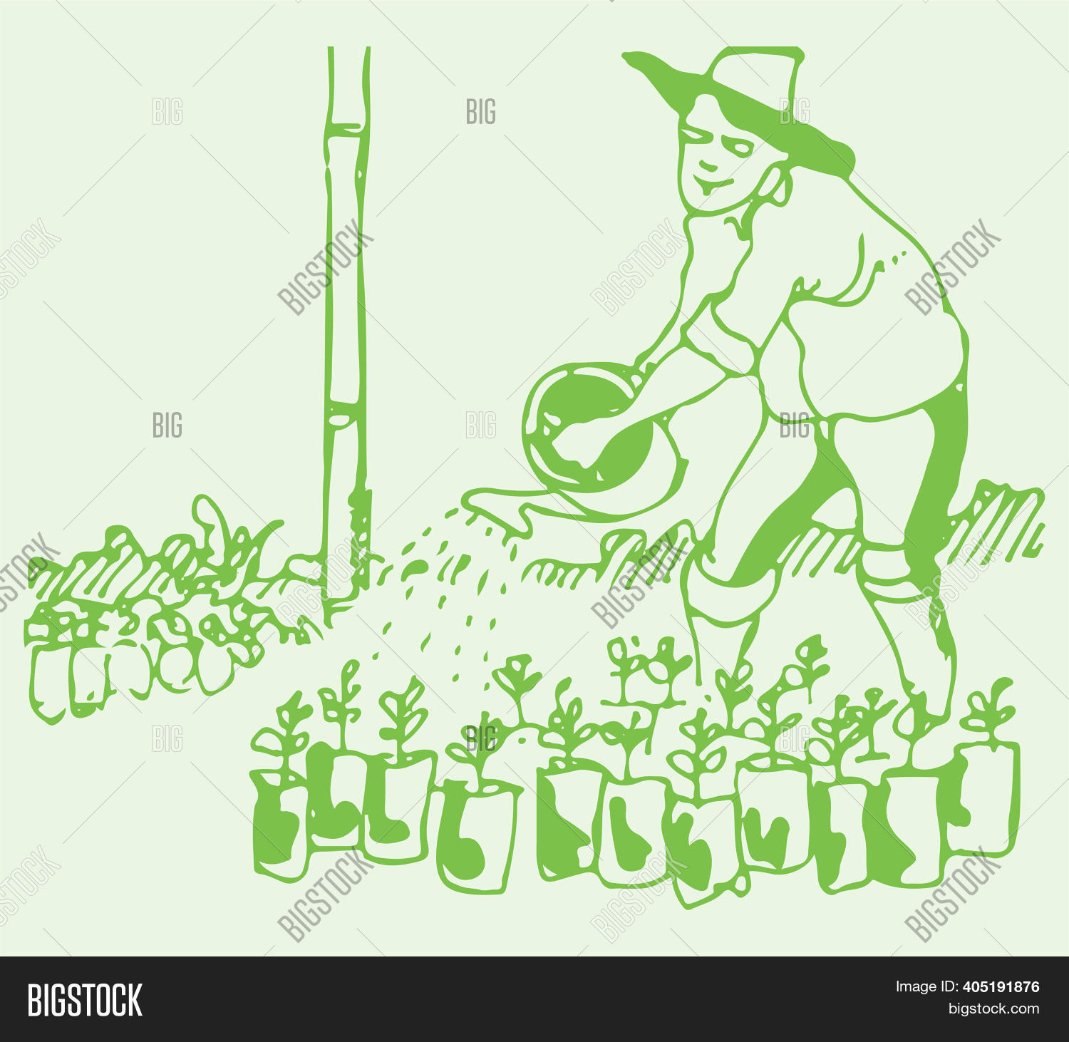 Sketch Farmer Working Image & Photo (Free Trial) | Bigstock