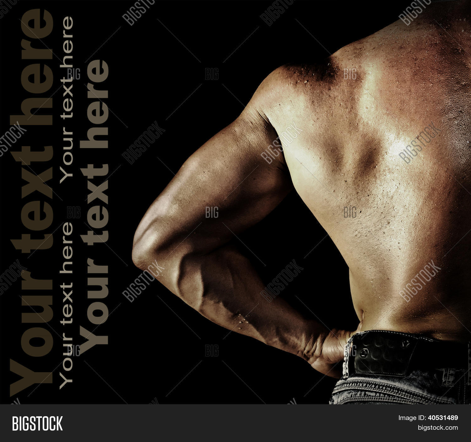 Bodybuilder Posing On Image & Photo (Free Trial) | Bigstock