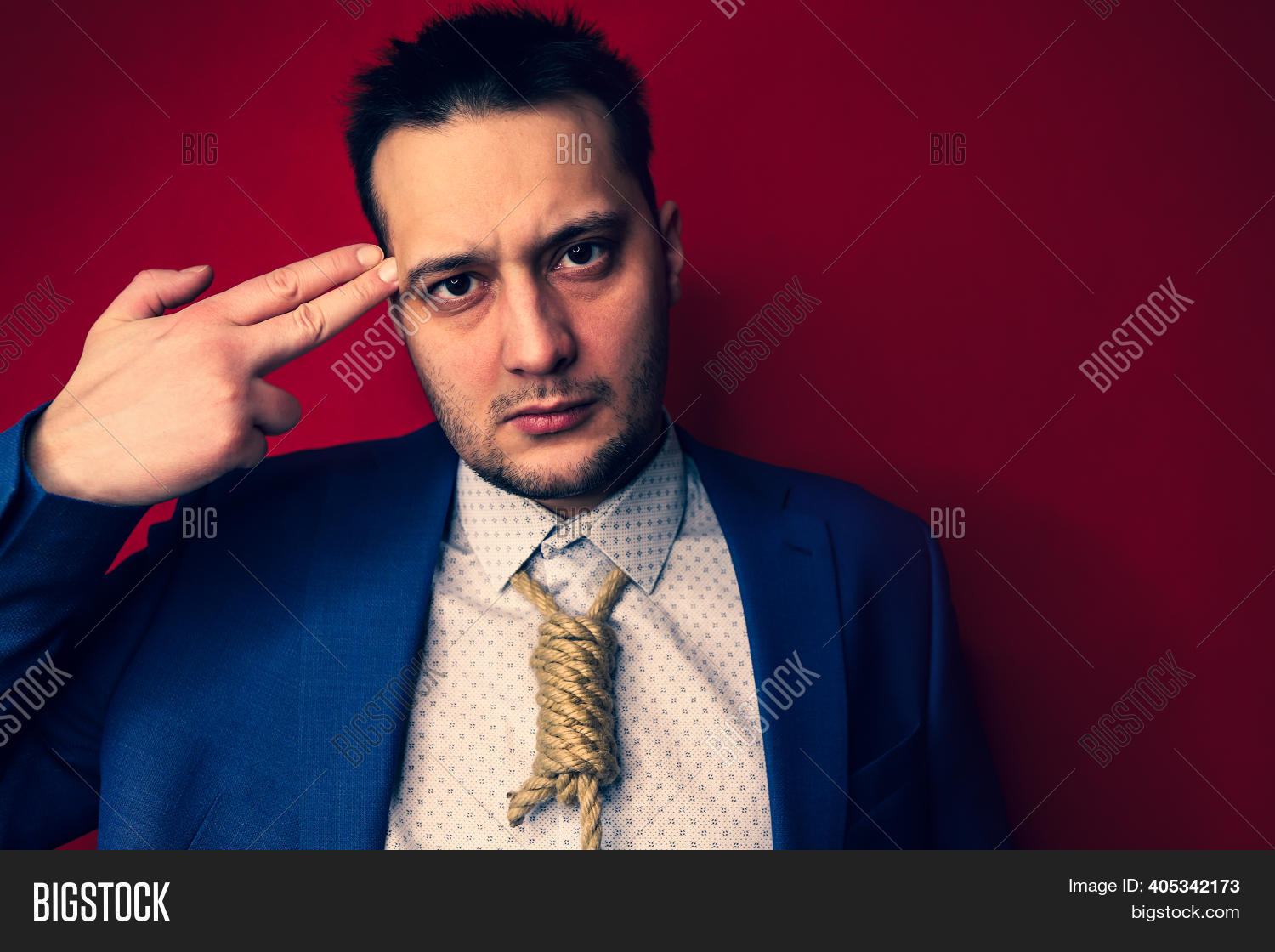 Tired Unhappy Man Suit Image & Photo (Free Trial) | Bigstock