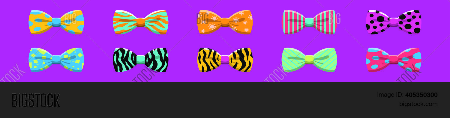 Set Hair Ribbon Vector & Photo (Free Trial) | Bigstock