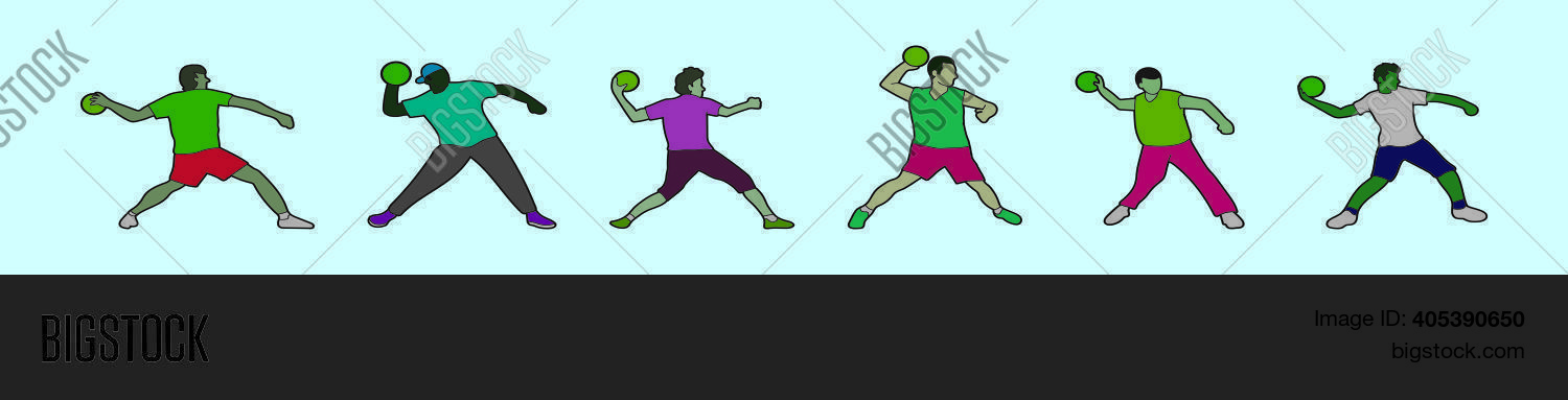 Set Dodgeball Cartoon Vector & Photo (Free Trial) | Bigstock