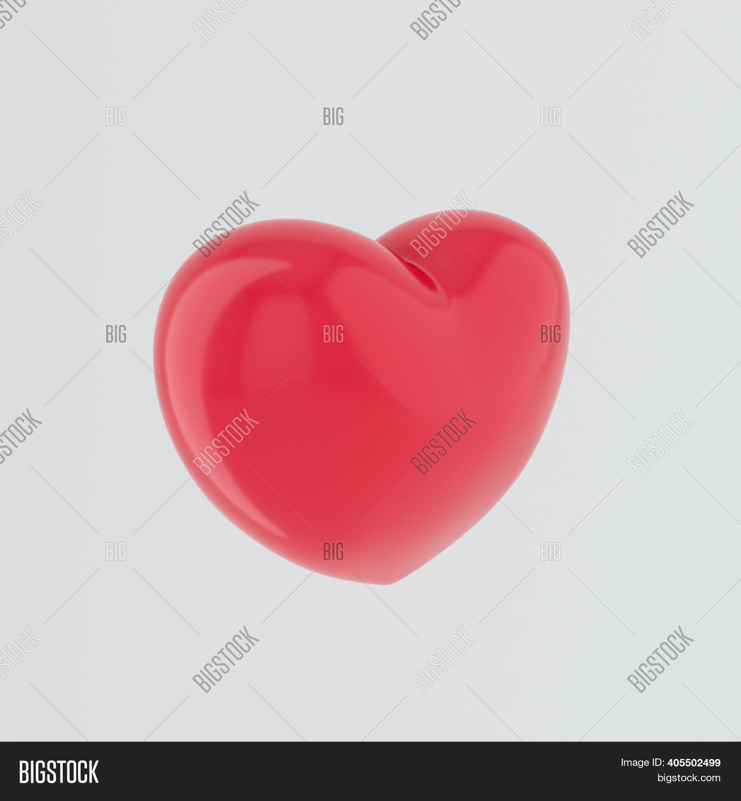 Big Red Heart Isolated Image & Photo (Free Trial) | Bigstock