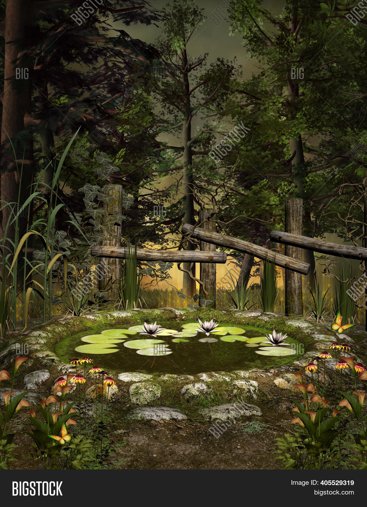 Little Enchanted Pond Image & Photo (Free Trial) | Bigstock