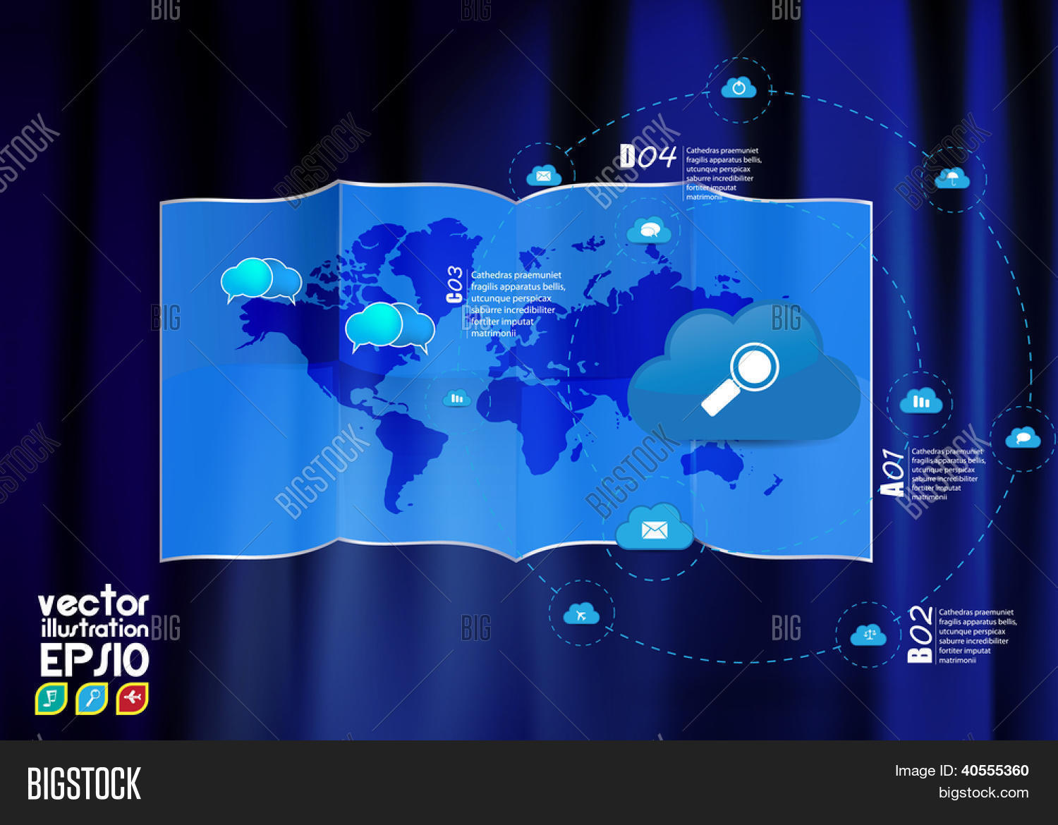 World Map Cloud Vector & Photo (Free Trial) | Bigstock