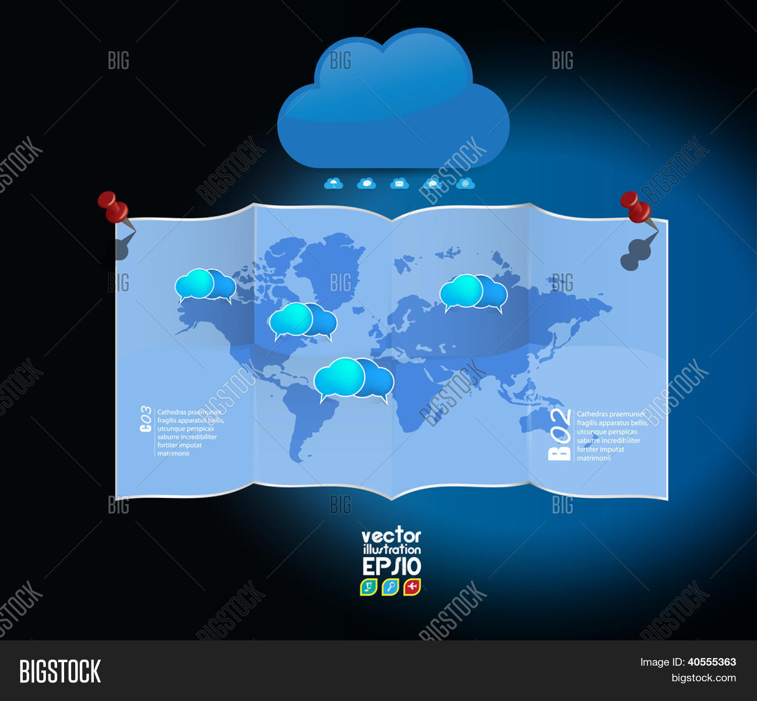 World Map Cloud Vector & Photo (Free Trial) | Bigstock