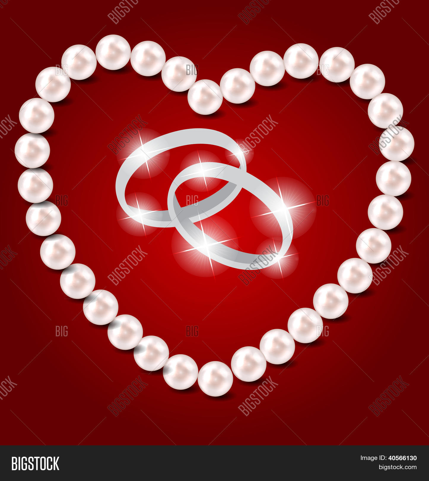Pearl Heart Vector Vector & Photo (Free Trial) | Bigstock