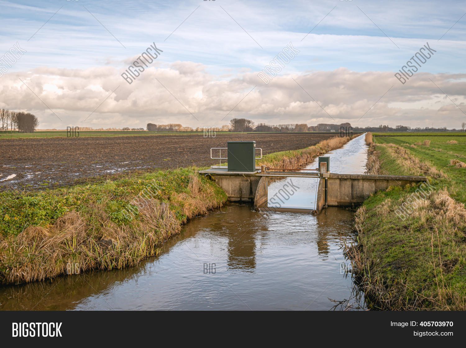 Small Weir Ditch Dutch Image & Photo (Free Trial) | Bigstock