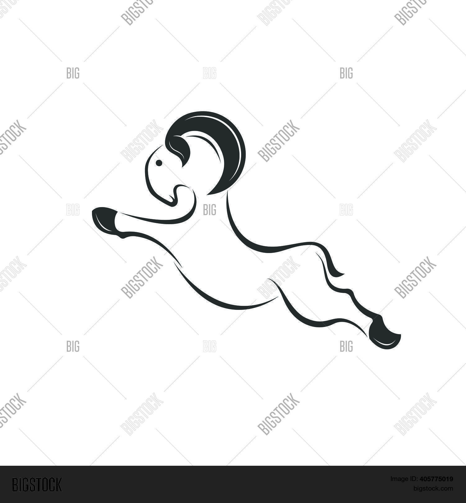 Vector Jumping Goat Vector & Photo (Free Trial) | Bigstock
