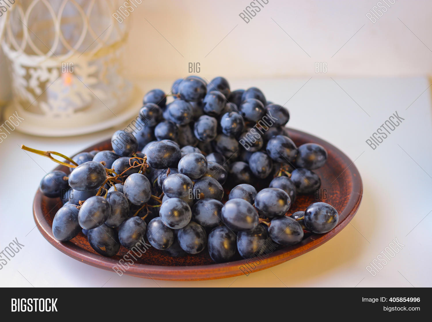 Few Blue Grapes On Image & Photo (Free Trial) | Bigstock