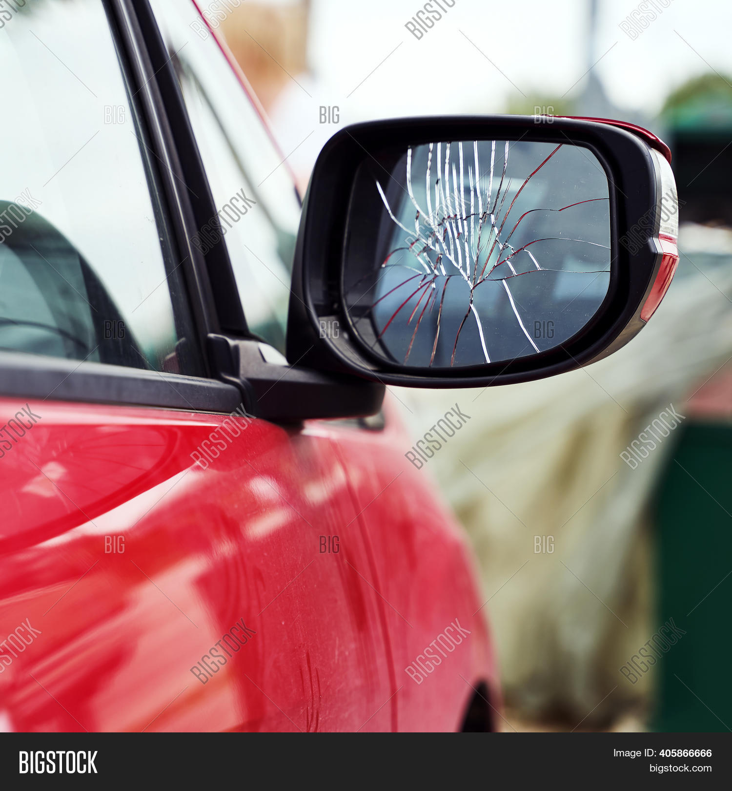 Red Car Broken Side Image & Photo (Free Trial) | Bigstock
