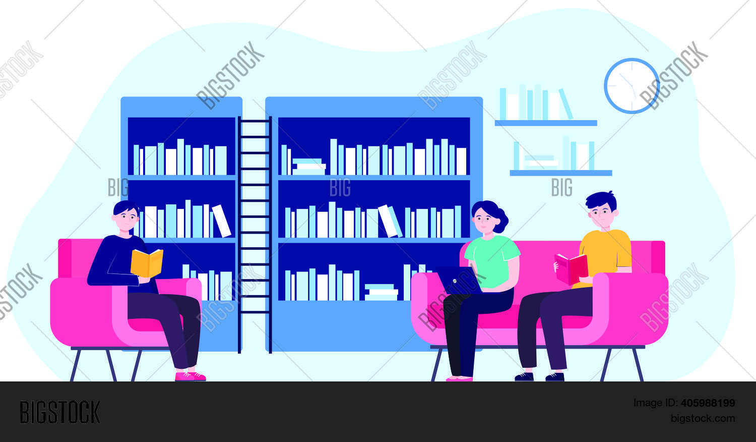People Library Flat Vector & Photo (Free Trial) | Bigstock