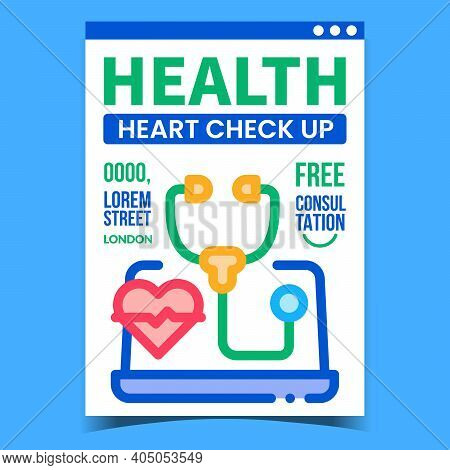 Health Heart Check Vector & Photo (Free Trial) | Bigstock