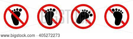No Walking Barefoot Vector & Photo (Free Trial) | Bigstock