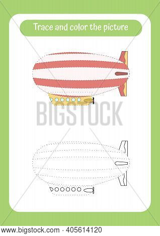 Zeppelin. Trace Color Vector & Photo (Free Trial) | Bigstock