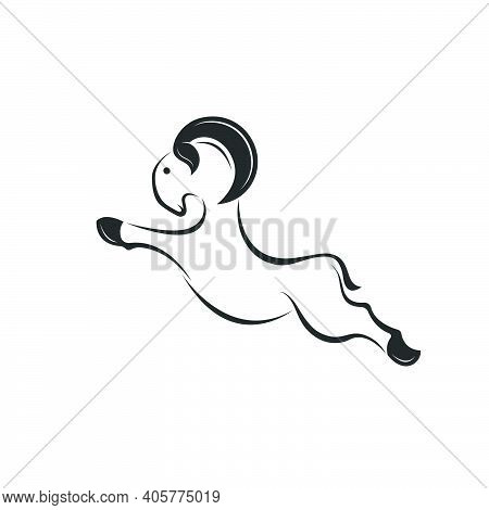 Vector Jumping Goat Vector & Photo (Free Trial) | Bigstock
