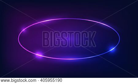Neon Oval Frame Vector & Photo (Free Trial) | Bigstock