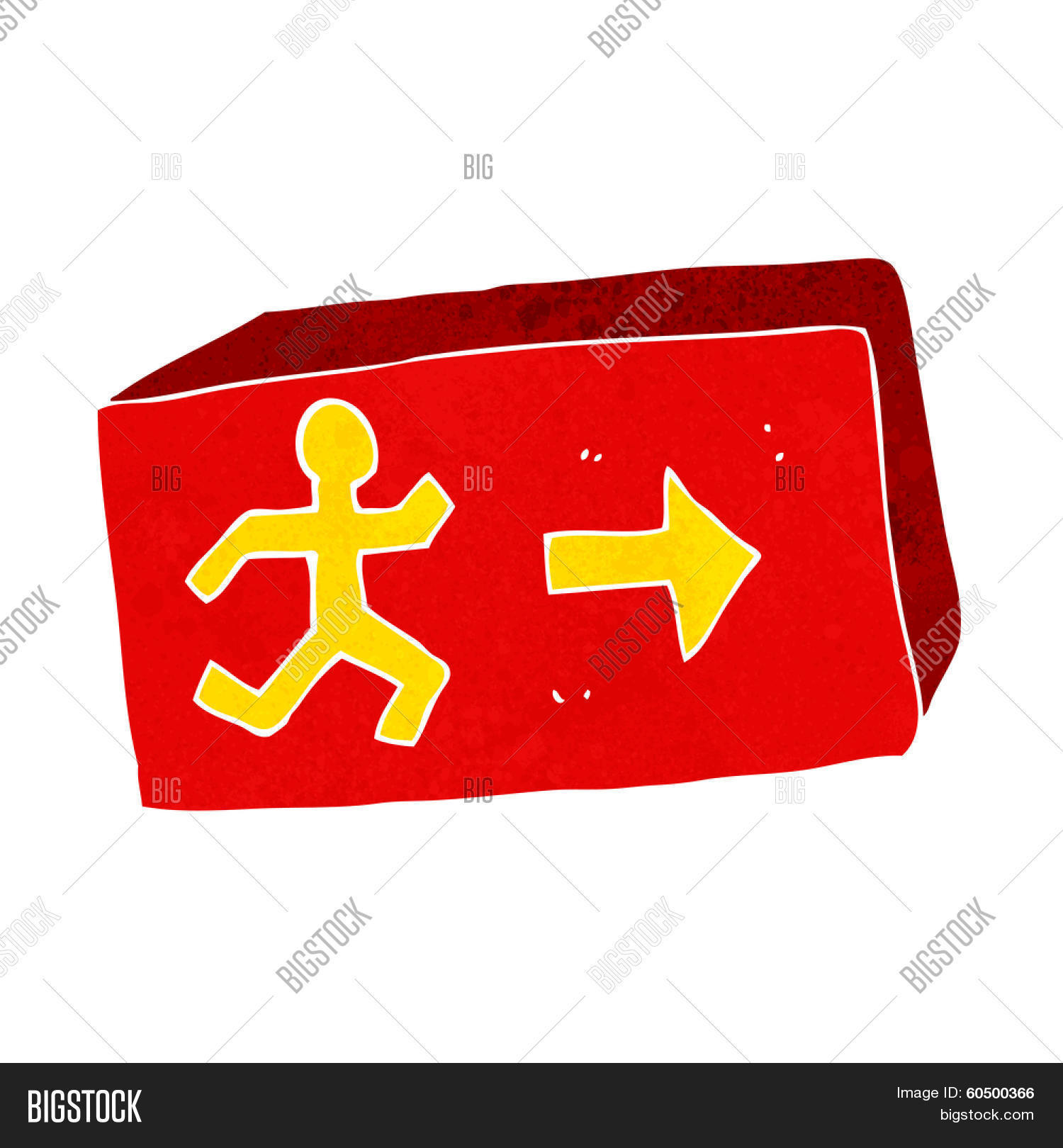 Cartoon Exit Sign Vector & Photo (Free Trial) | Bigstock
