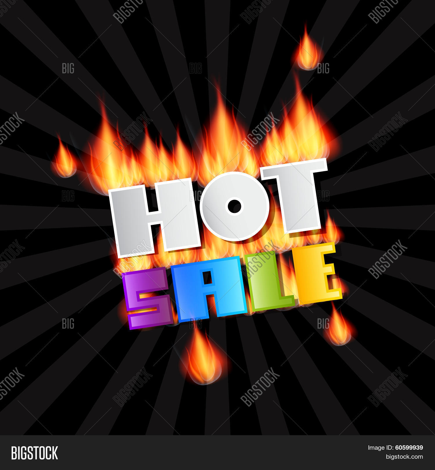 Vector Hot Sale Title Vector & Photo (Free Trial) | Bigstock