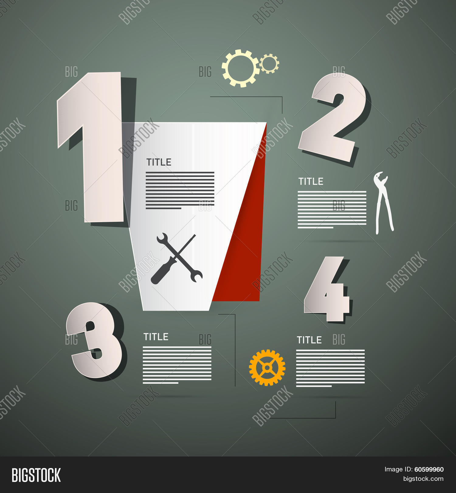 Four Steps Retro Vector & Photo (Free Trial) | Bigstock