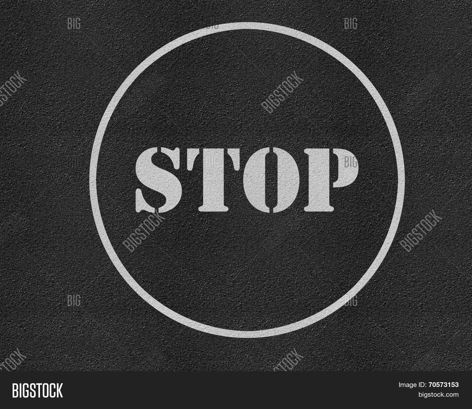 Stop Sign Asphalt Image & Photo (Free Trial) | Bigstock