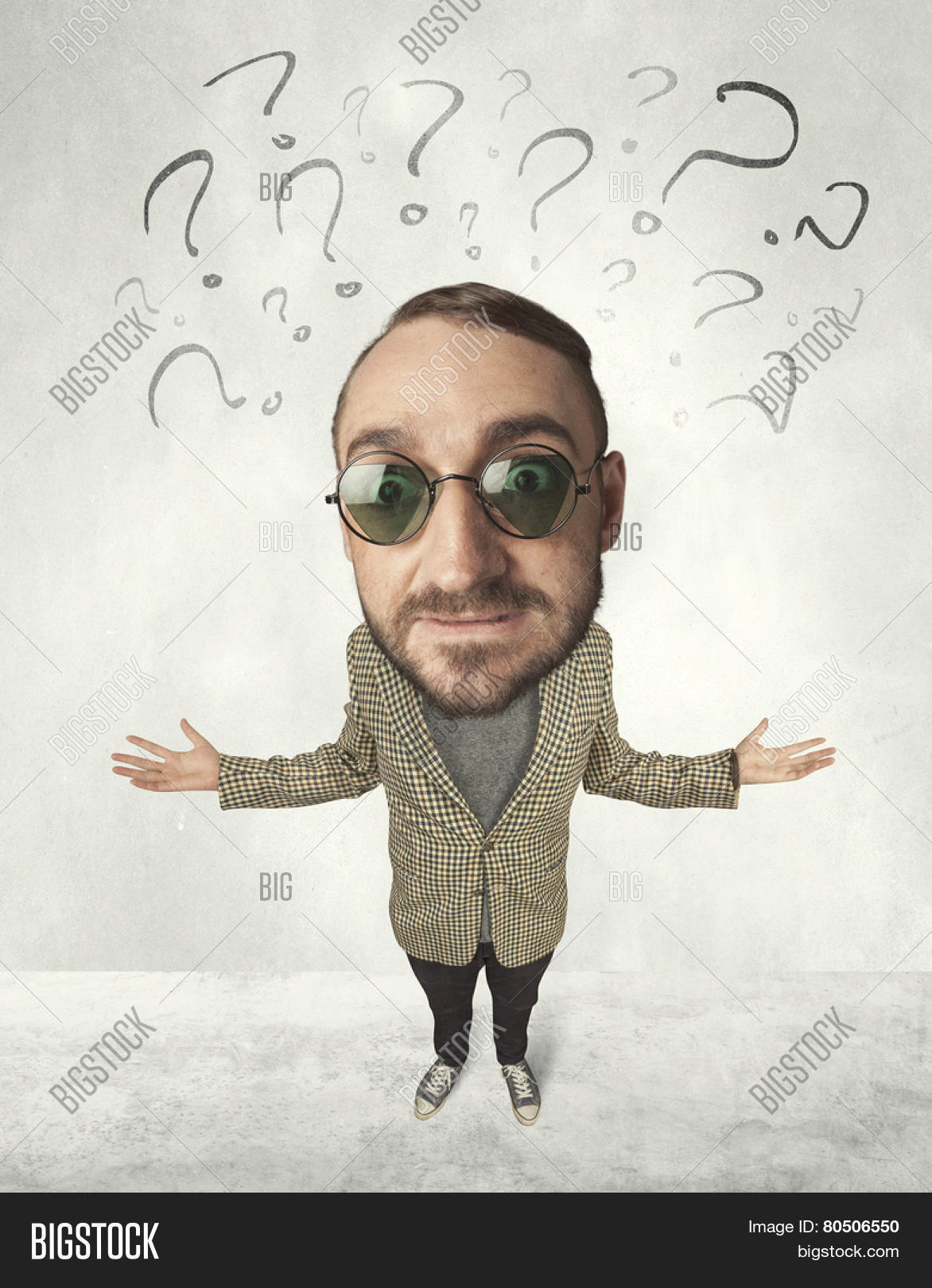Funny Person Big Head Image & Photo (Free Trial) | Bigstock