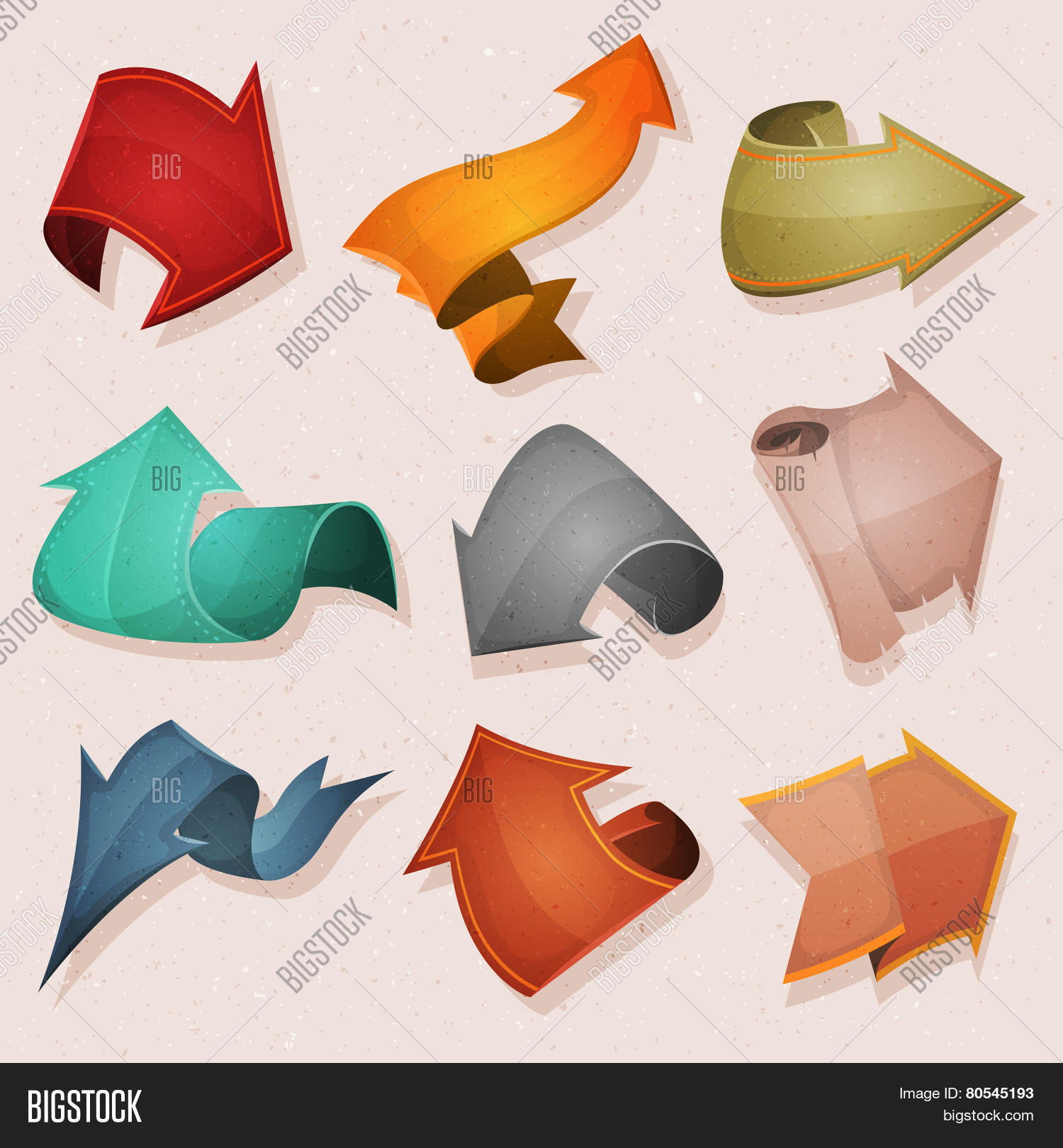 Cartoon Funny Arrows Vector & Photo (Free Trial) | Bigstock