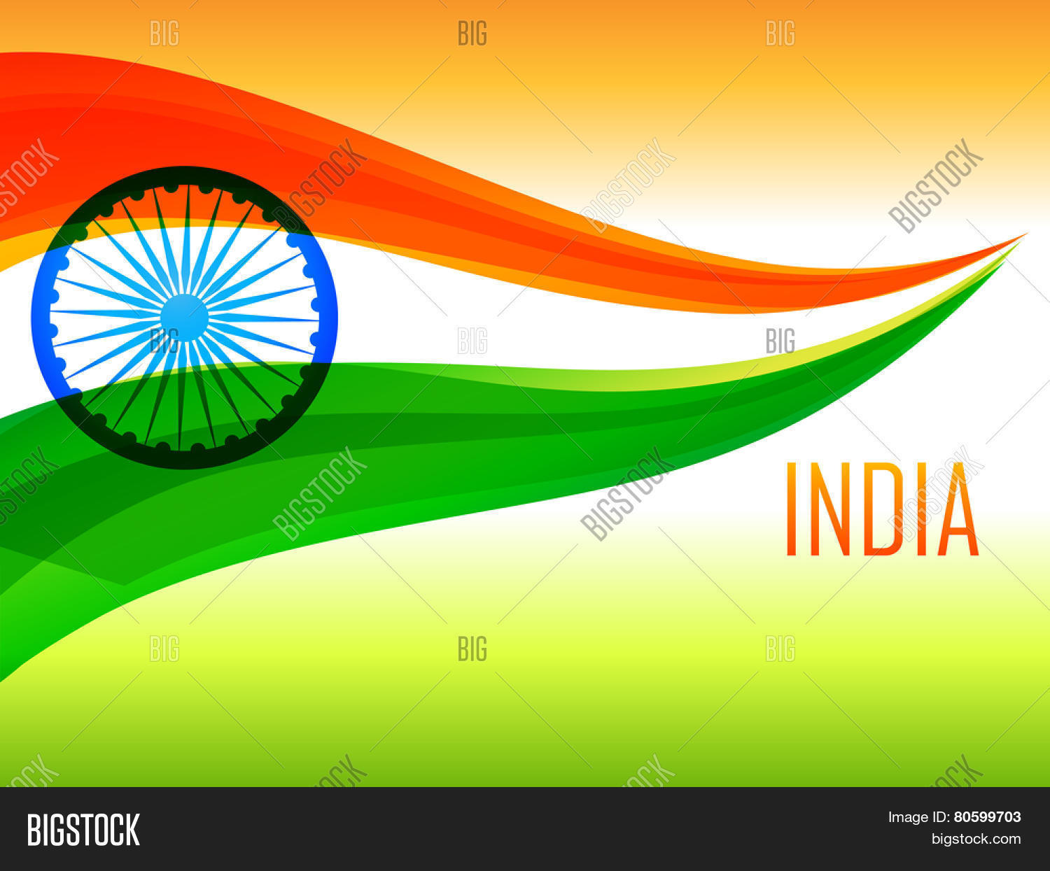 Indian Flag Made Wave Vector & Photo (Free Trial) | Bigstock