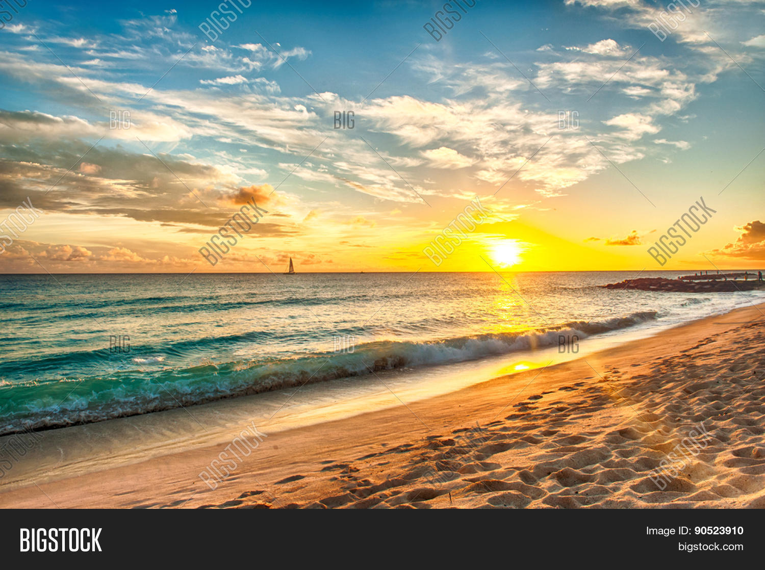 Beautiful Sunset Over Image & Photo (Free Trial) | Bigstock
